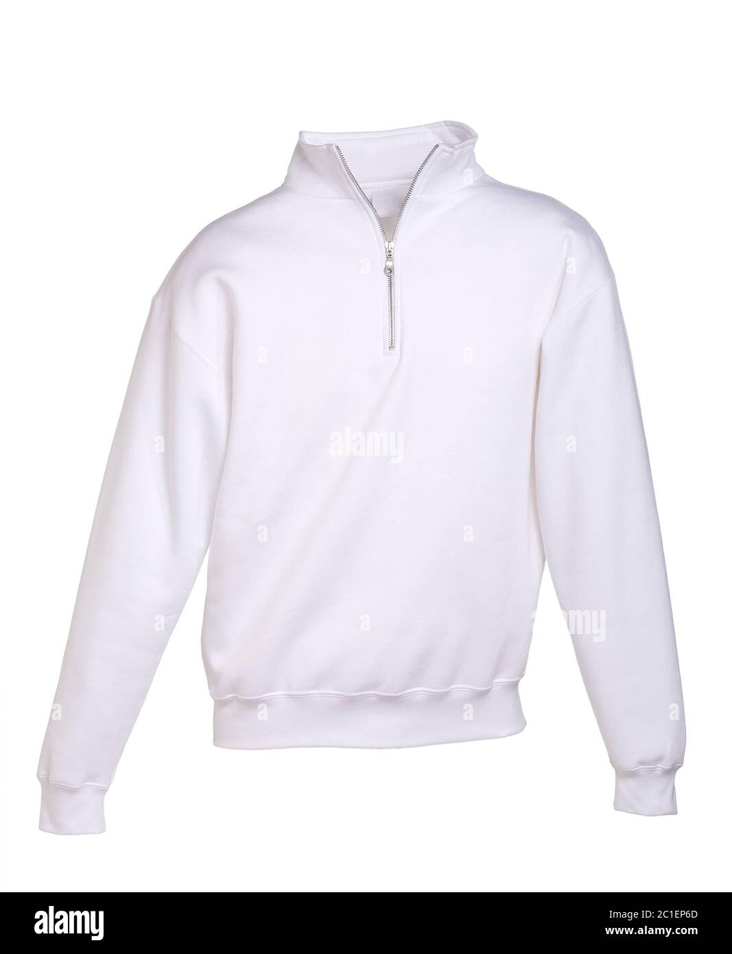 sweatshirt zipper white isolated Stock Photo - Alamy