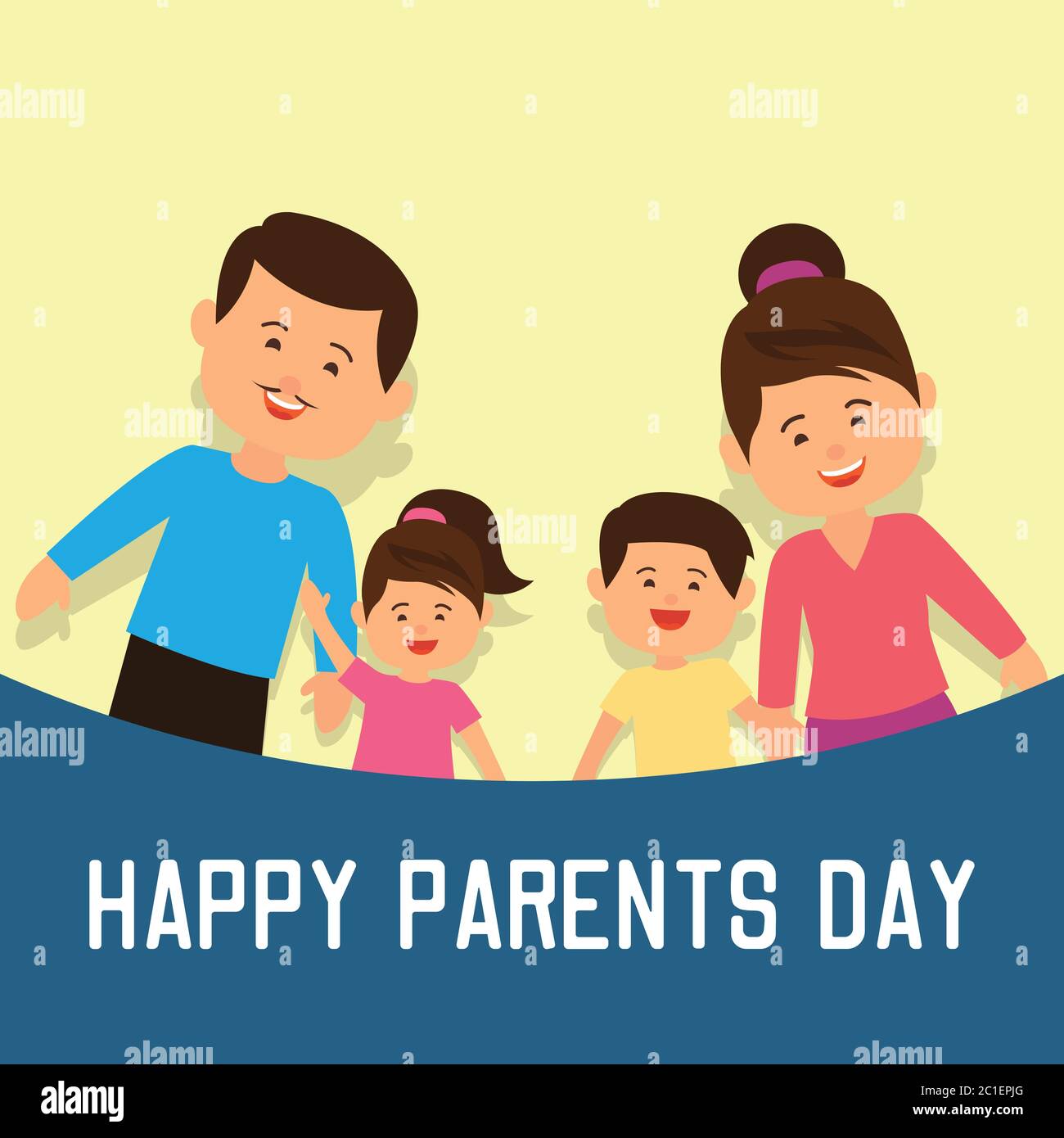happy parent's day concept. vector illustration Stock Vector Image ...