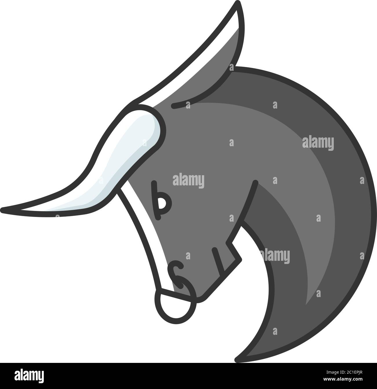 Taurus zodiac sign RGB color icon Stock Vector Image & Art - Alamy