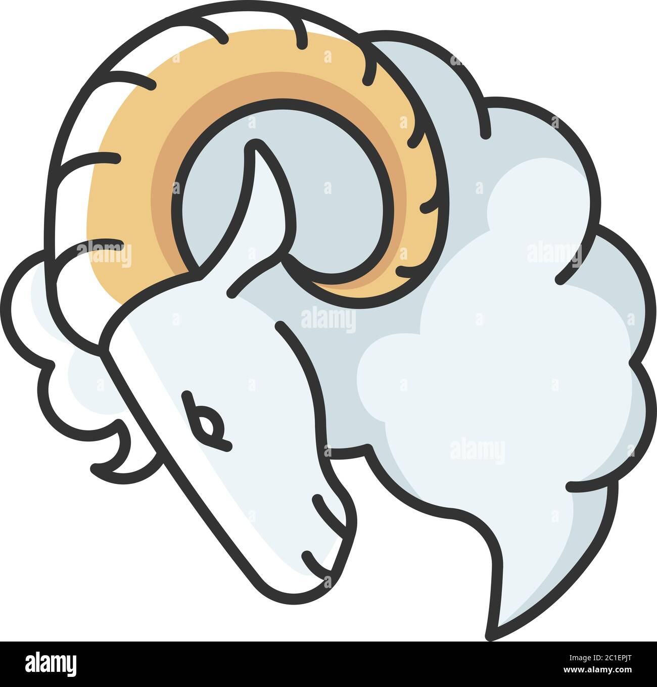 Aries zodiac sign RGB color icon Stock Vector Image & Art - Alamy