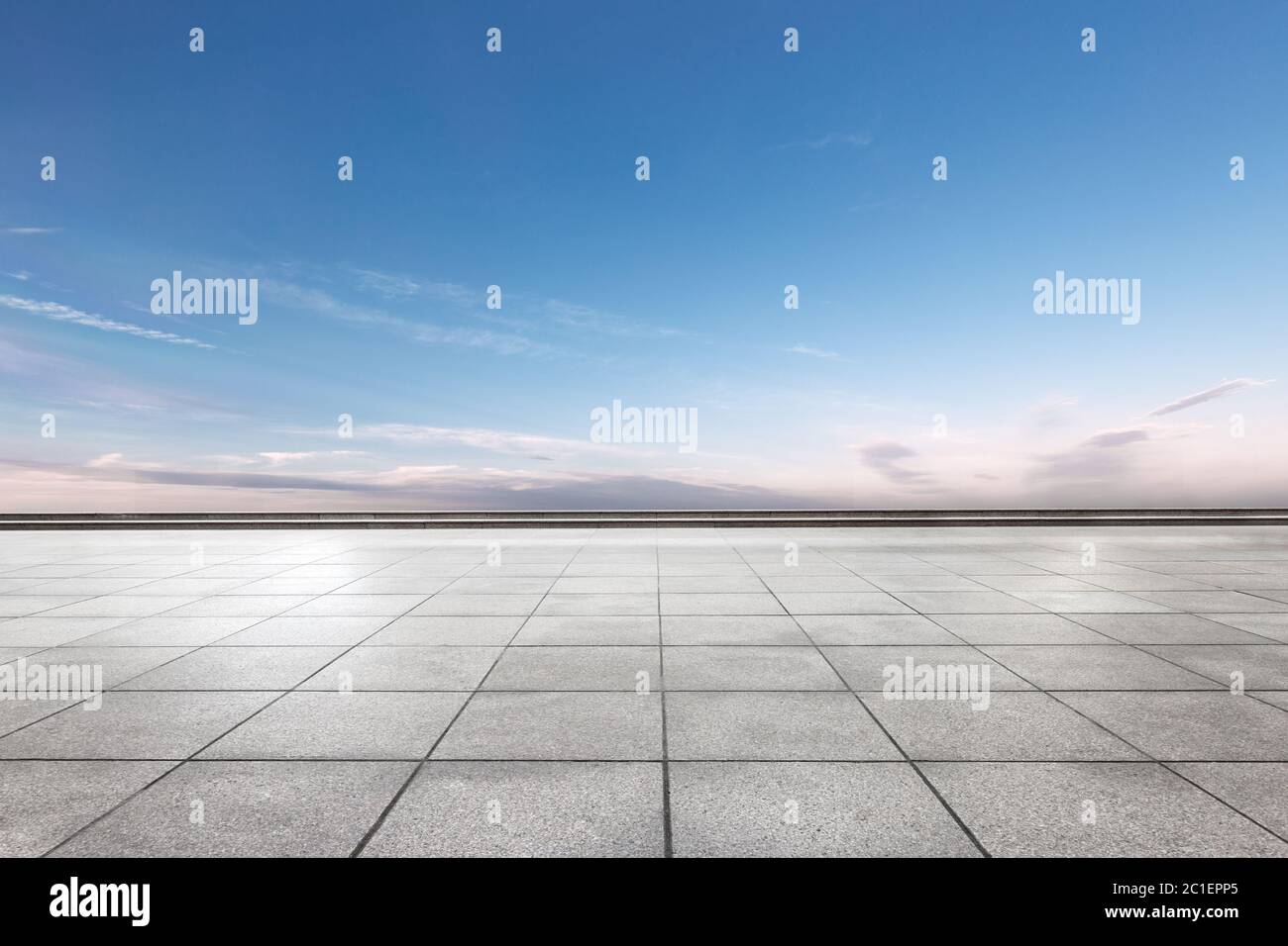 empty ground with modern city skyline Stock Photo - Alamy