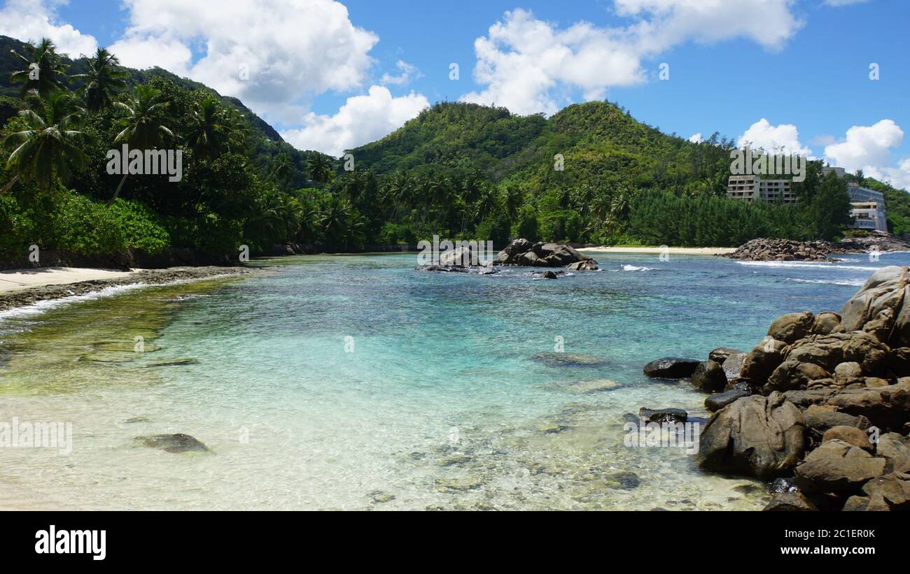 amazing tropical landscape on the seychelles islands Stock Photo - Alamy