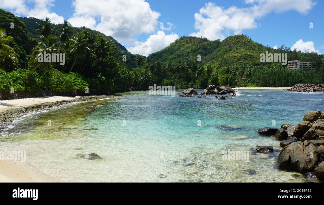 amazing tropical landscape on the seychelles islands Stock Photo - Alamy