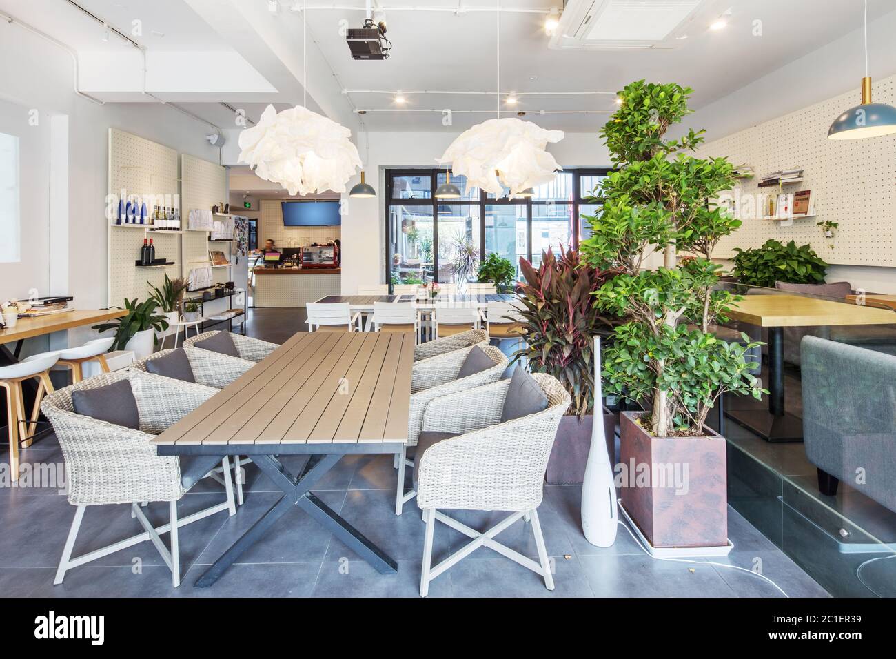 interior of restaurant Stock Photo - Alamy