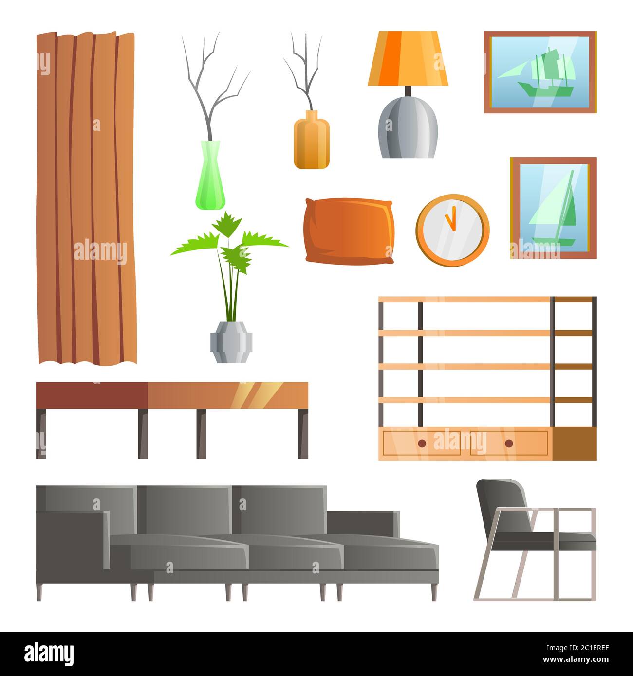 collection of room decoration of living room with gradient design ...