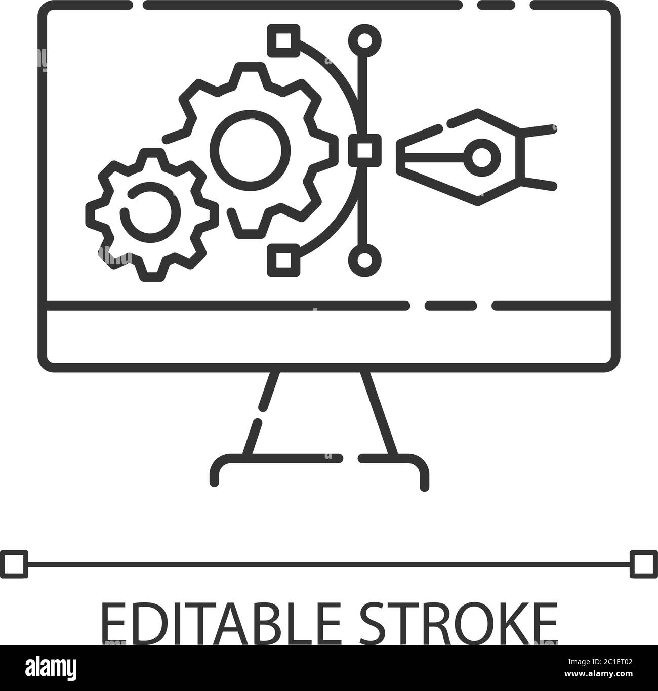 Prototype pixel perfect linear icon Stock Vector Image & Art - Alamy