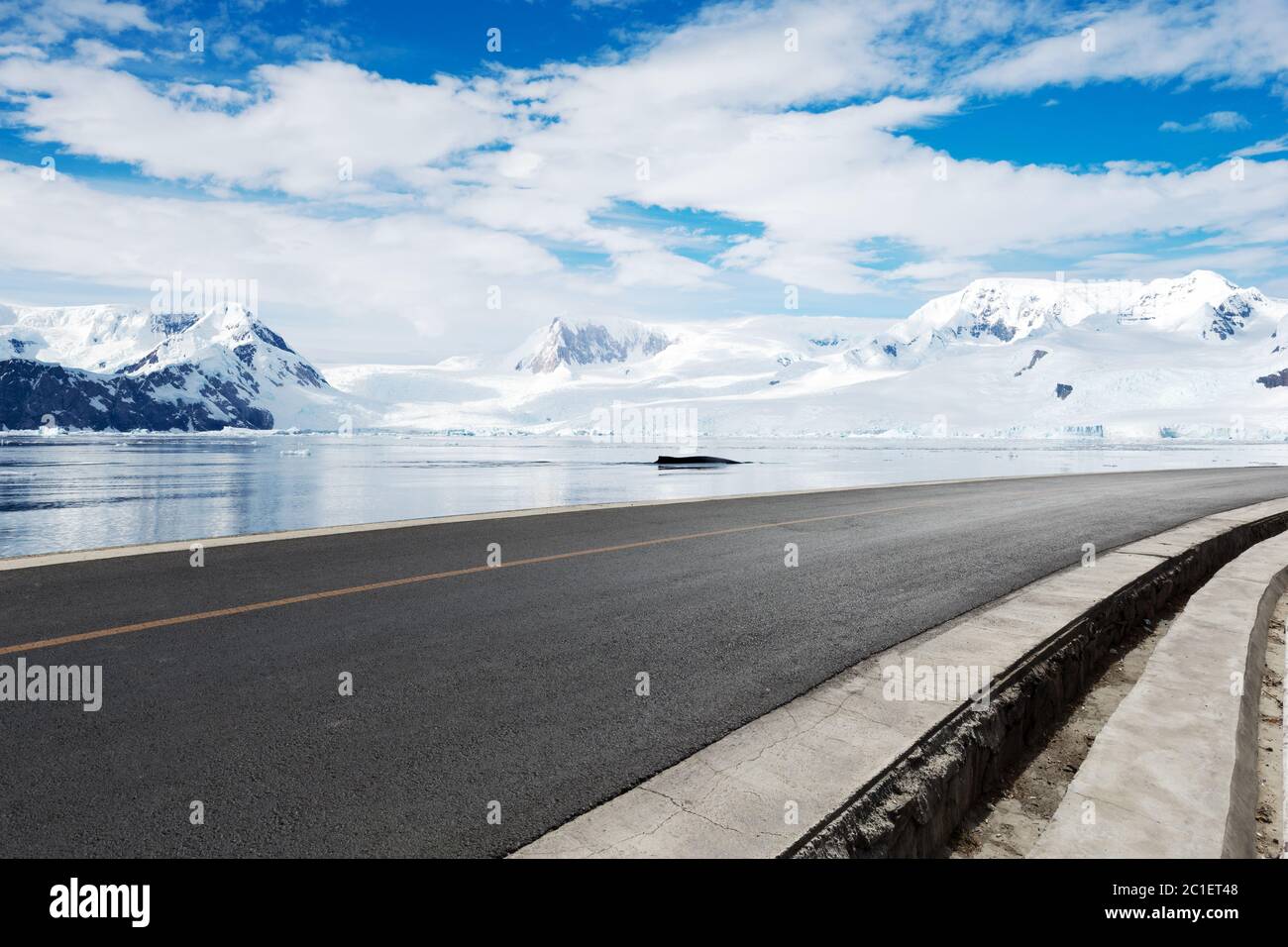 empty asphalt road with landscape Stock Photo - Alamy