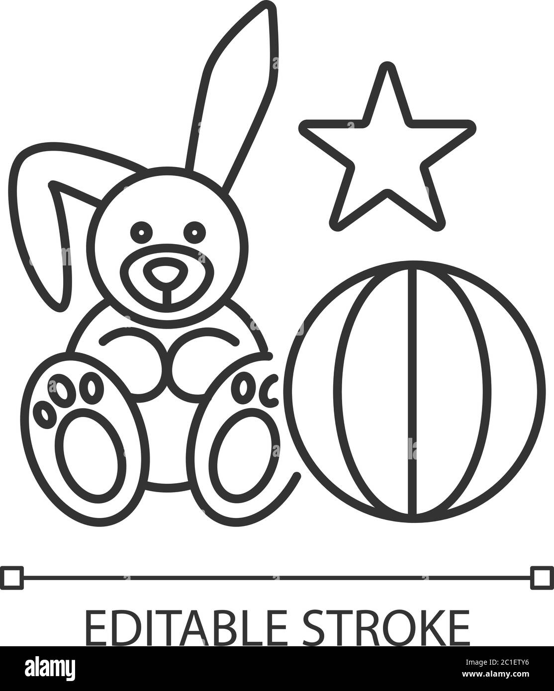 Kids toys linear icon Stock Vector Images - Alamy