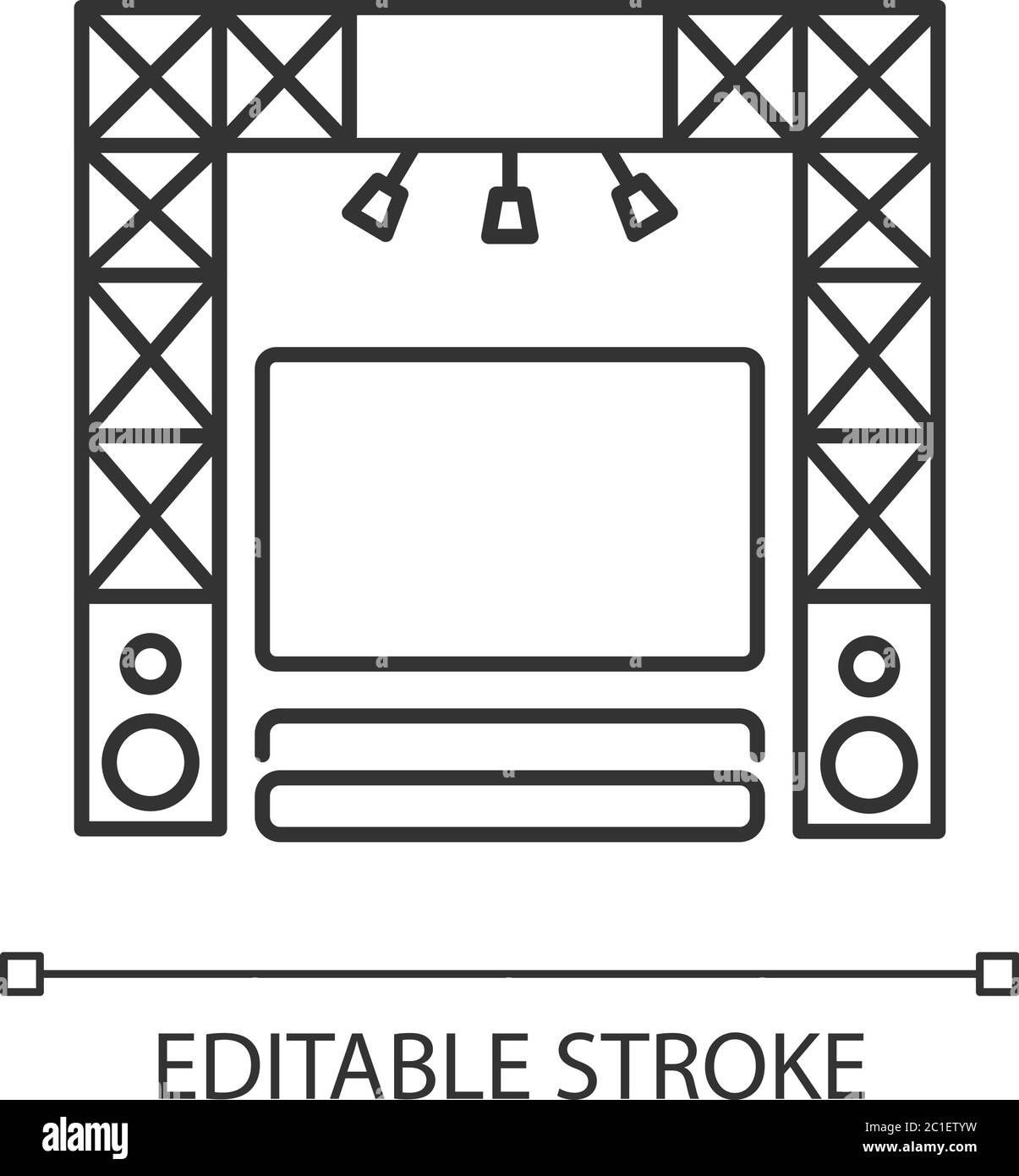 Entertainment center pixel perfect linear icon Stock Vector Image & Art ... Entertainment center pixel perfect linear icon Stock Vector Image & Art ...