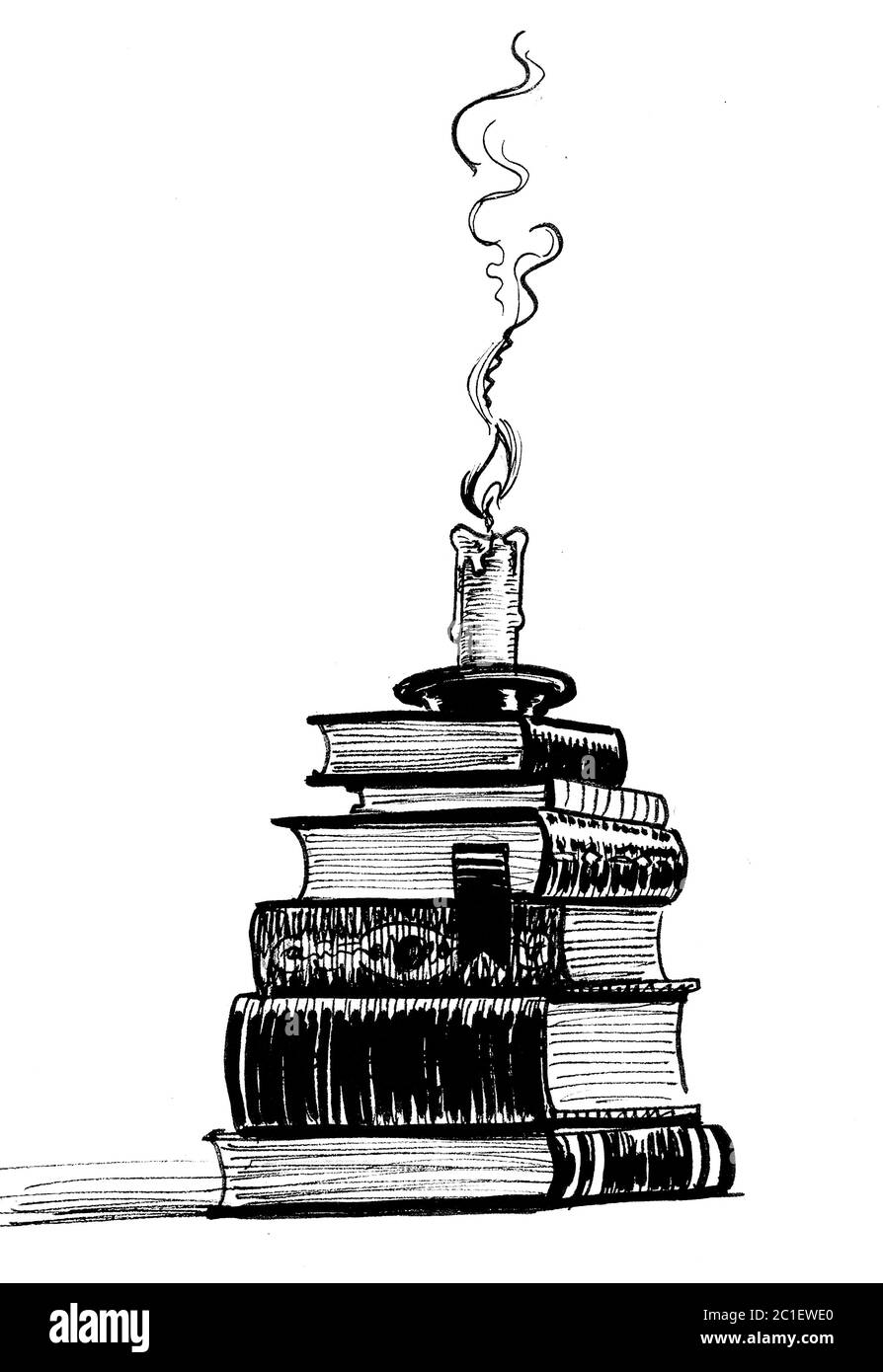 Burning Book Drawing