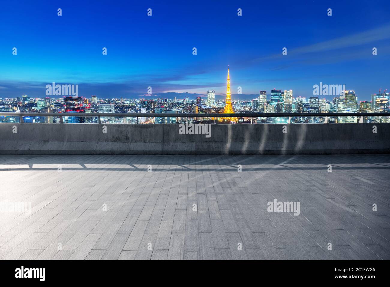 empty ground with modern city skyline Stock Photo - Alamy