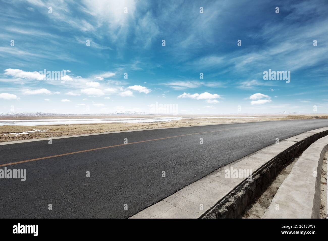 empty asphalt road with landscape Stock Photo - Alamy