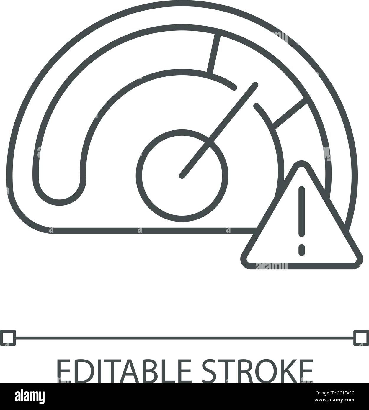 Speed limit pixel perfect linear icon Stock Vector Image & Art - Alamy