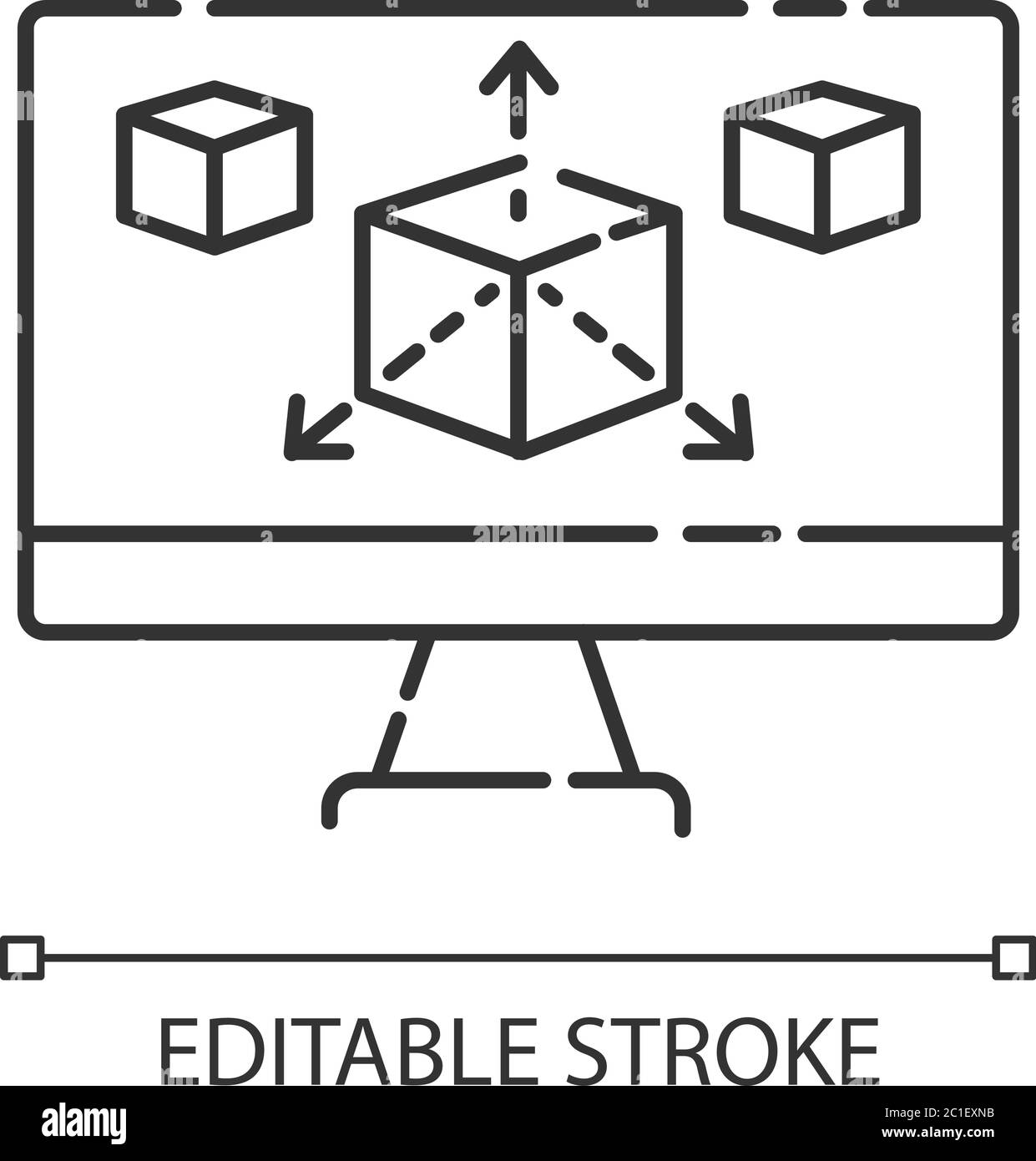 Modeling pixel perfect linear icon Stock Vector Image & Art - Alamy