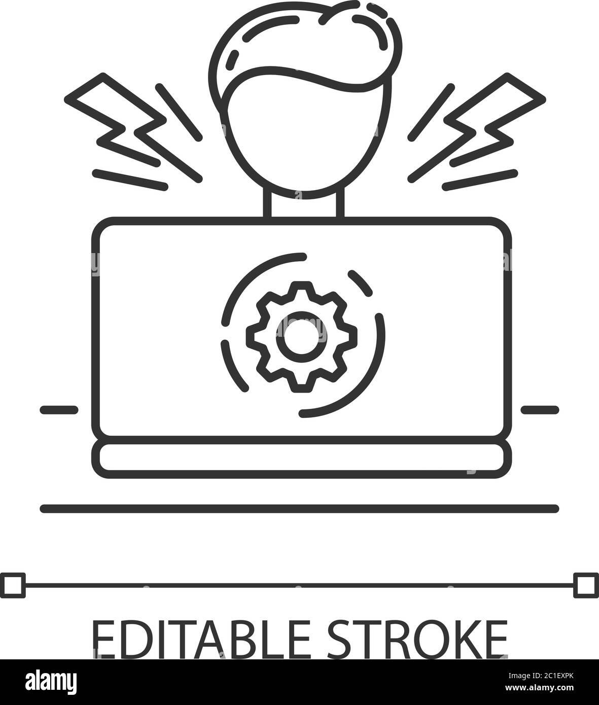 Stress testing pixel perfect linear icon Stock Vector Image & Art - Alamy