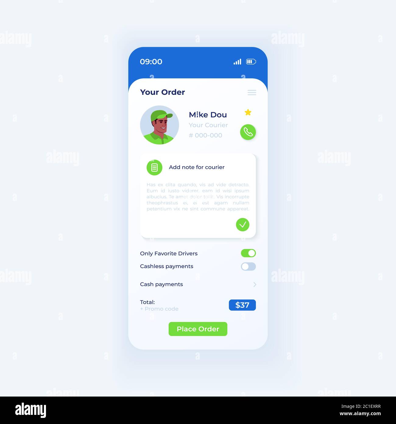 Order details smartphone interface vector template Stock Vector Image ...