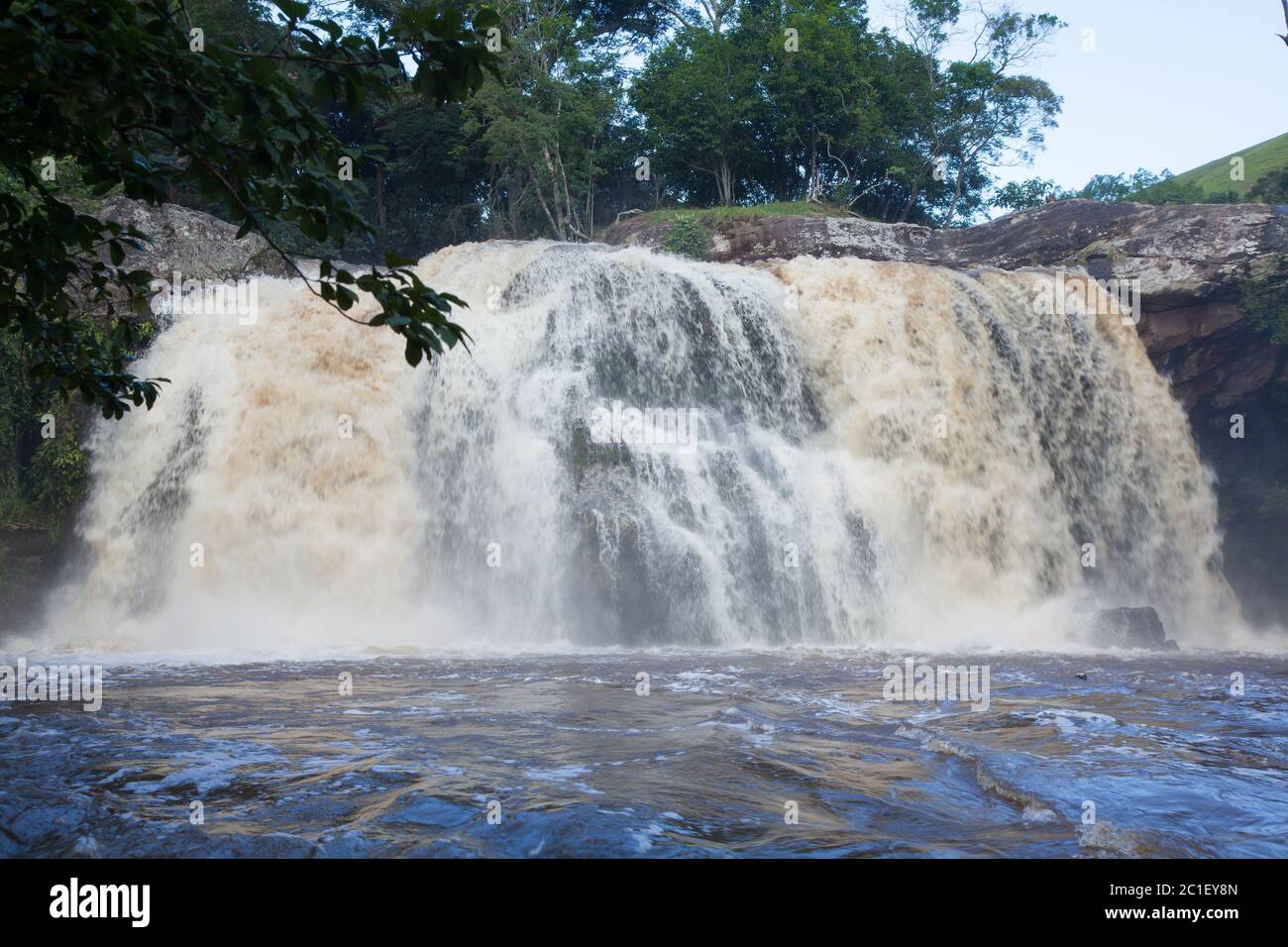 Brazilian waterfall in rain forest Stock Photo - Alamy