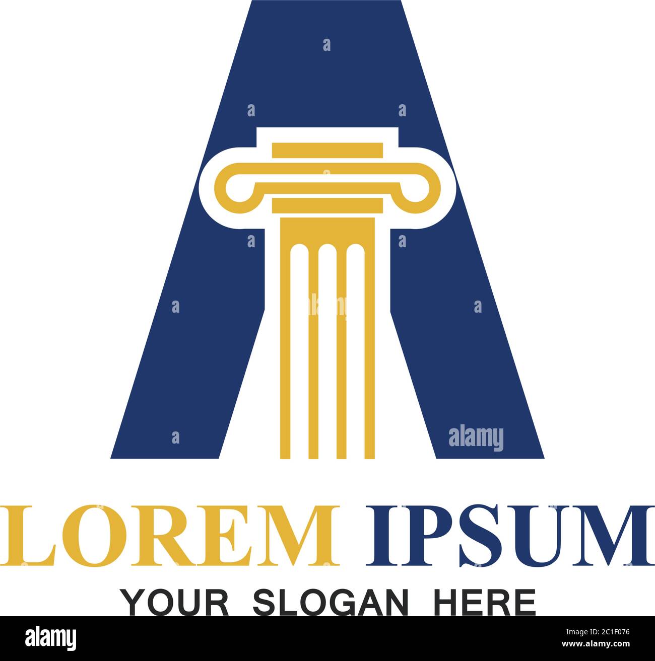 law firm logo with A alphabet and text space for your slogan / tagline ...