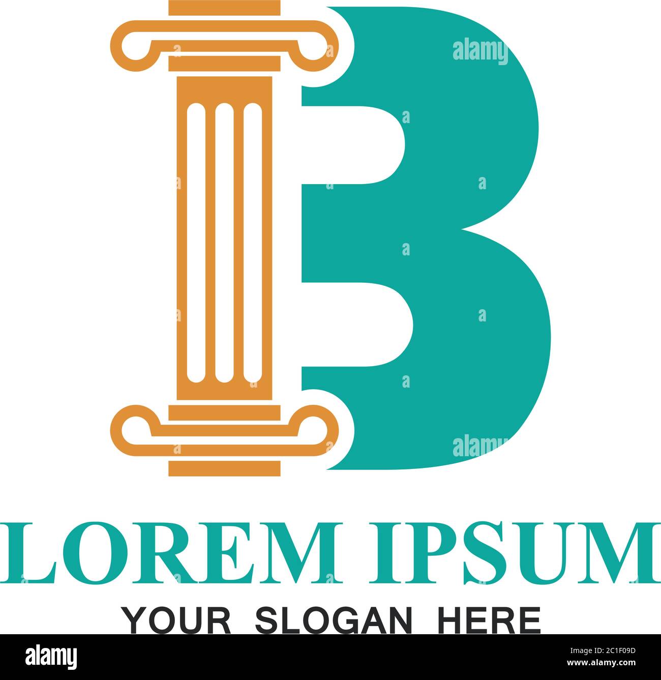 law firm logo with B alphabet and text space for your slogan / tagline ...