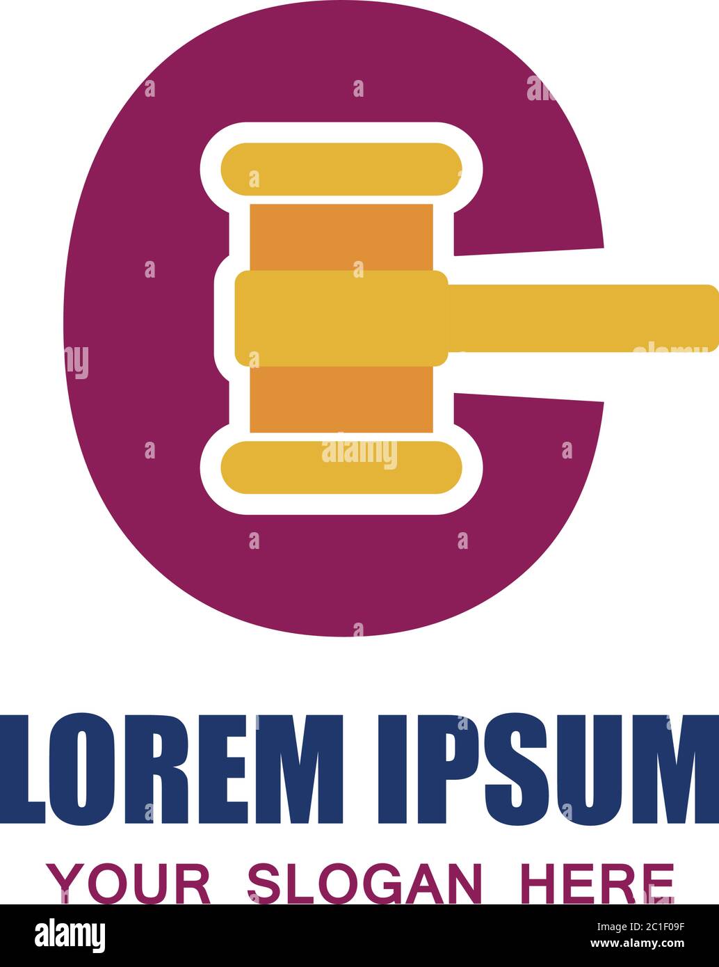 law firm logo with C alphabet and text space for your slogan / tagline ...