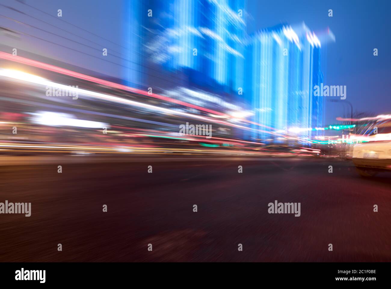 street with modern build in city Stock Photo - Alamy