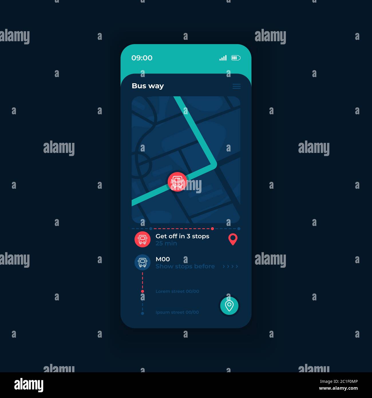Public transport tracking app smartphone interface vector template ... Public transport tracking app smartphone interface vector template ...