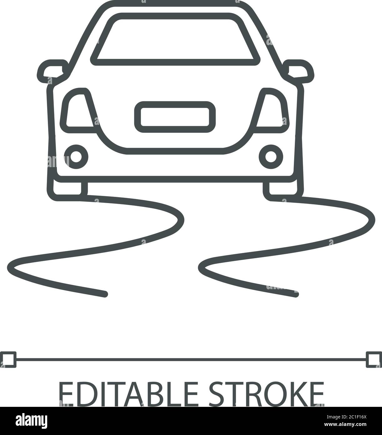 Stability control pixel perfect linear icon Stock Vector Image & Art ...