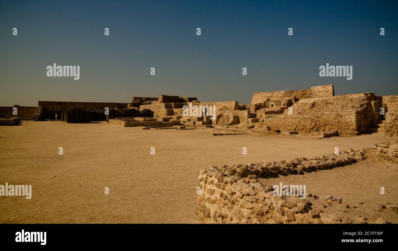 Ruins of Qalat fort near Manama, Bahrain Stock Photo - Alamy
