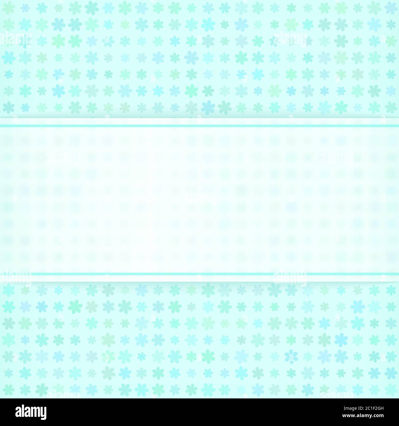 Template for design, Transparent white banner on square floral ...