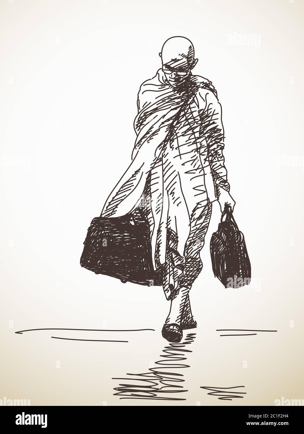 Buddhist Monk Drawing