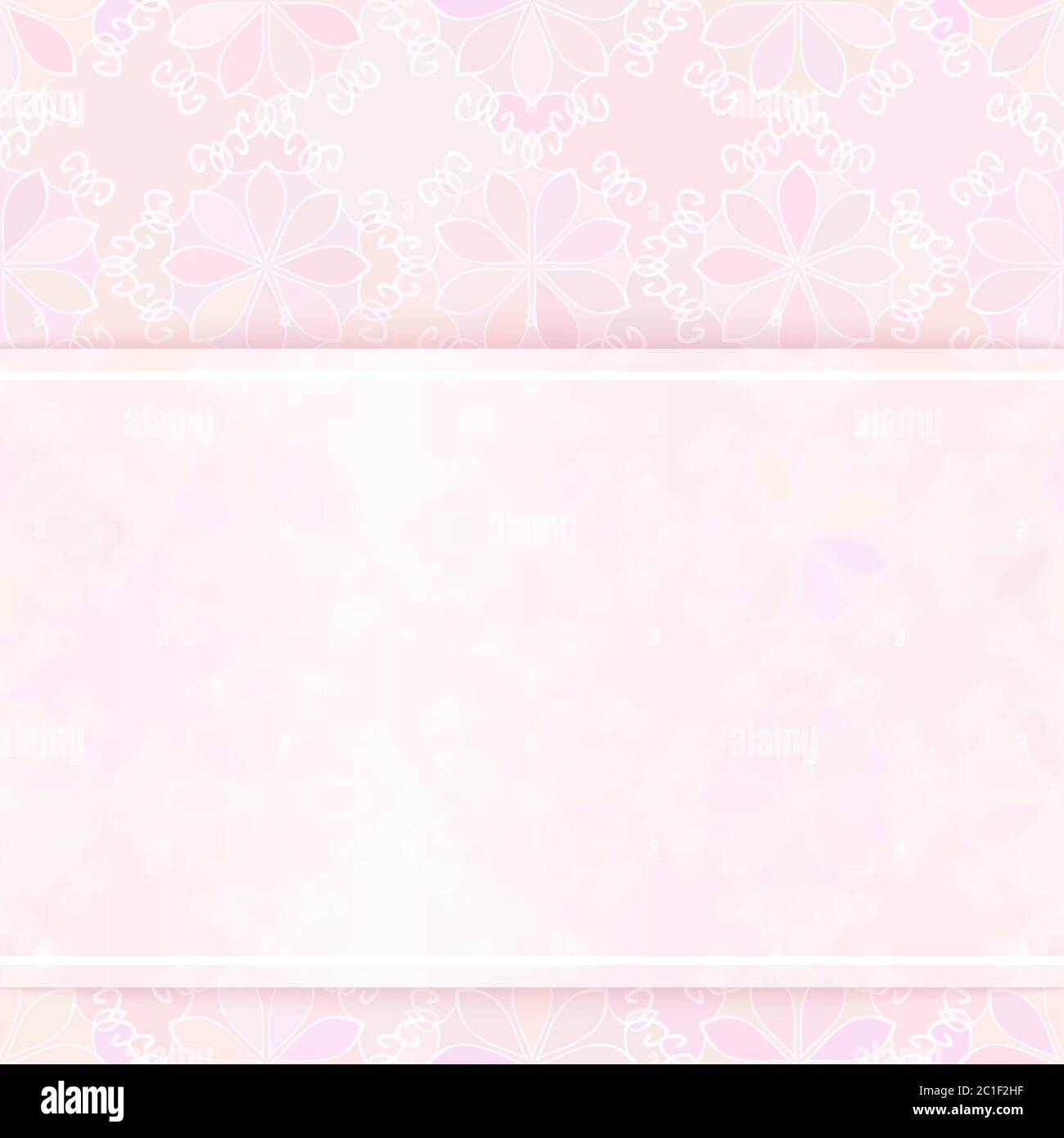 Template for design, Transparent white banner on square ornamental ...