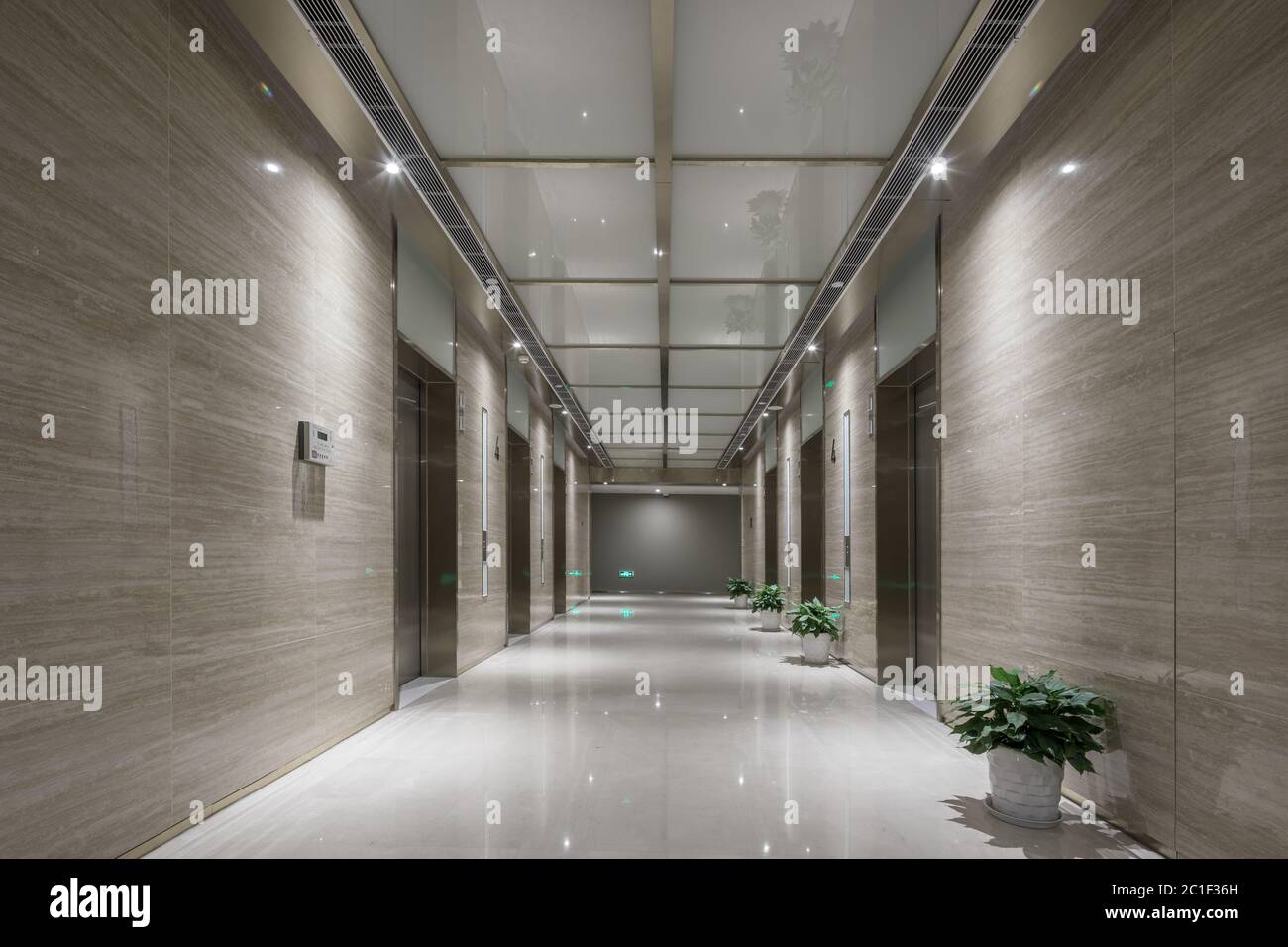 elevator room in modern office building Stock Photo - Alamy