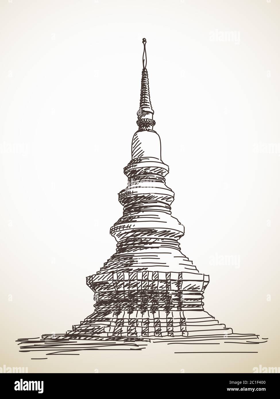 Stupa Drawing