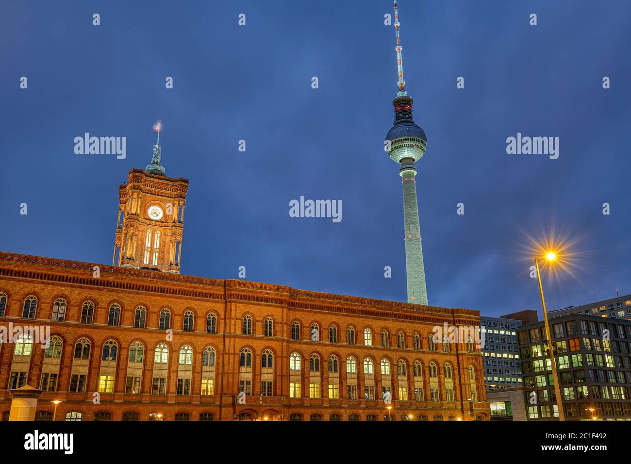 The red town hall berlin night hi-res stock photography and images - Alamy