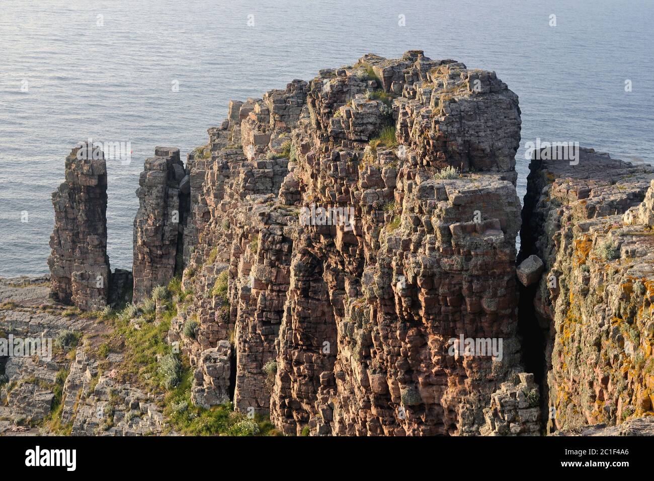 Rocks Structure on the Atlantic Ocean in Brittany at Cap Frehel Stock ...