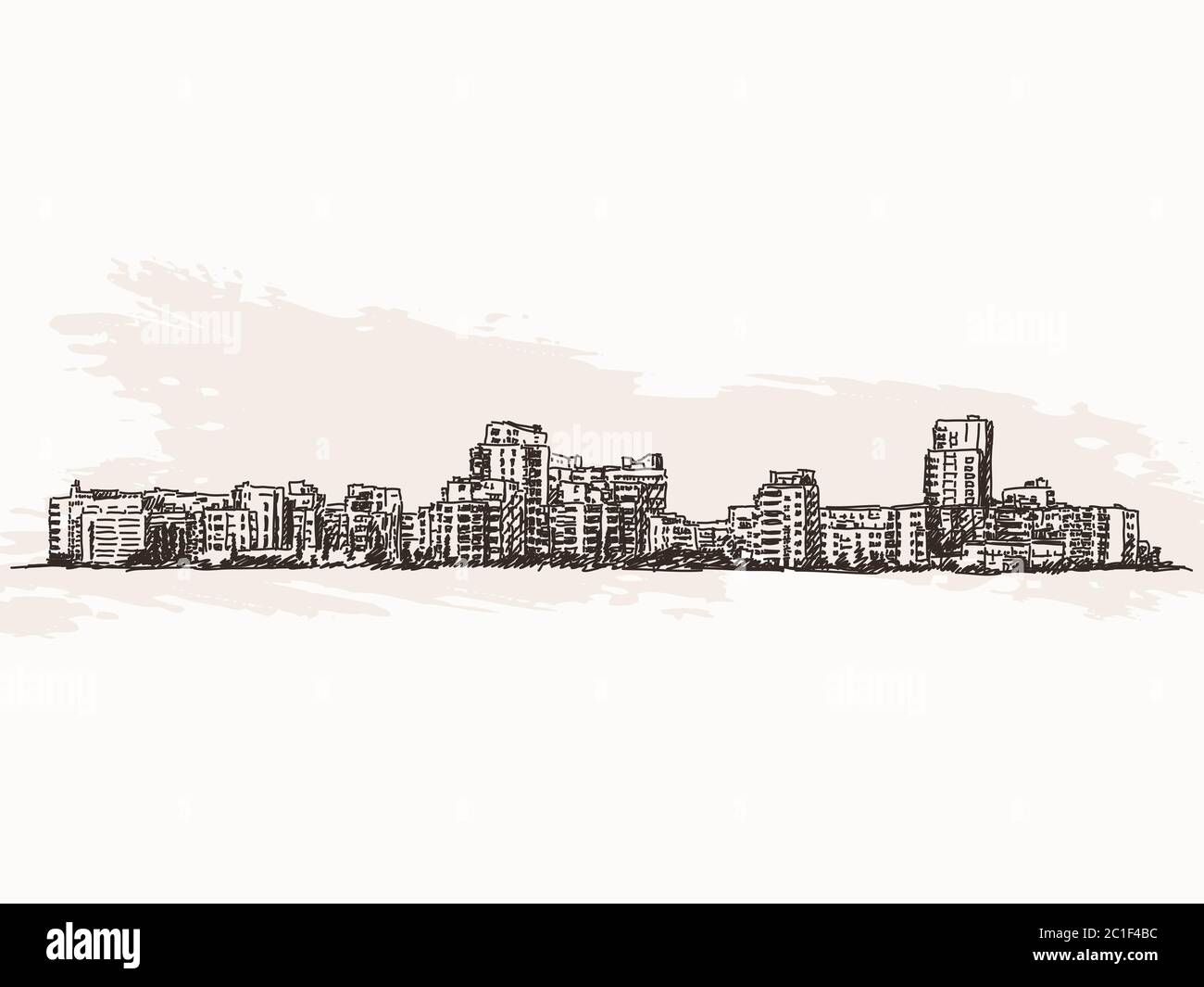 Cityscape sketch Vector illustration Stock Vector Image & Art - Alamy