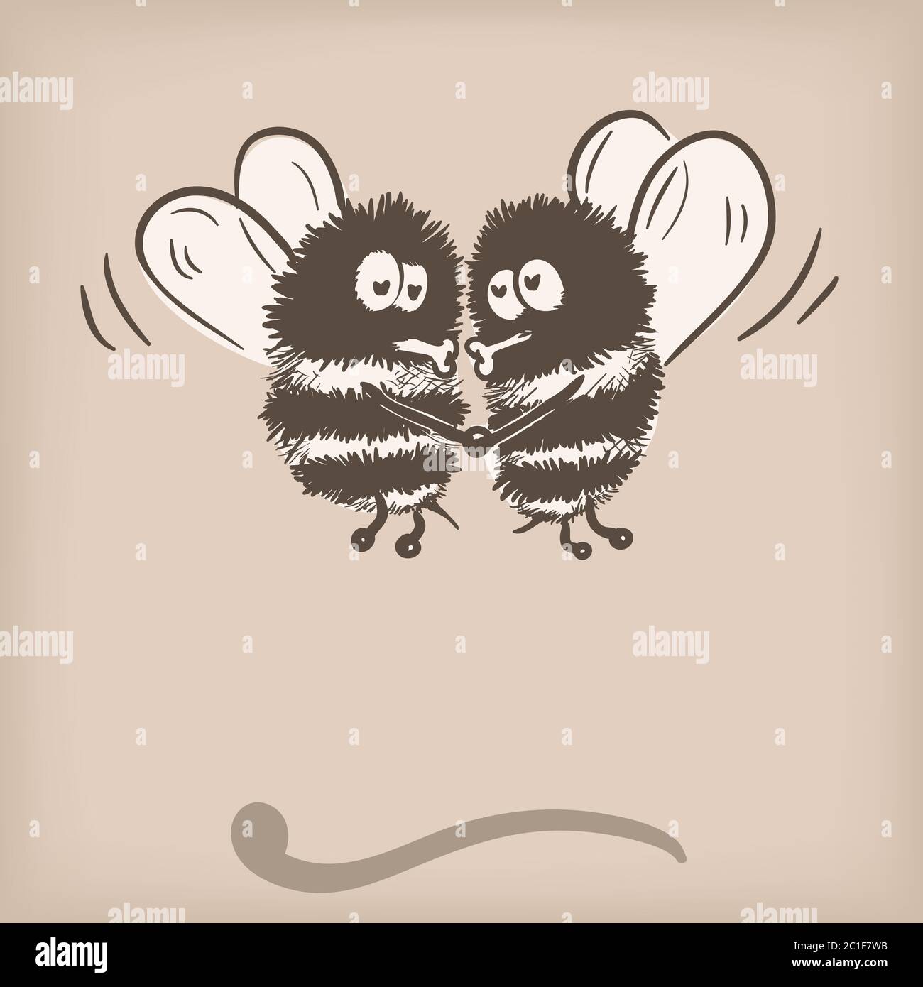 Bee couple doodle, Vector illustration Stock Vector Image & Art - Alamy