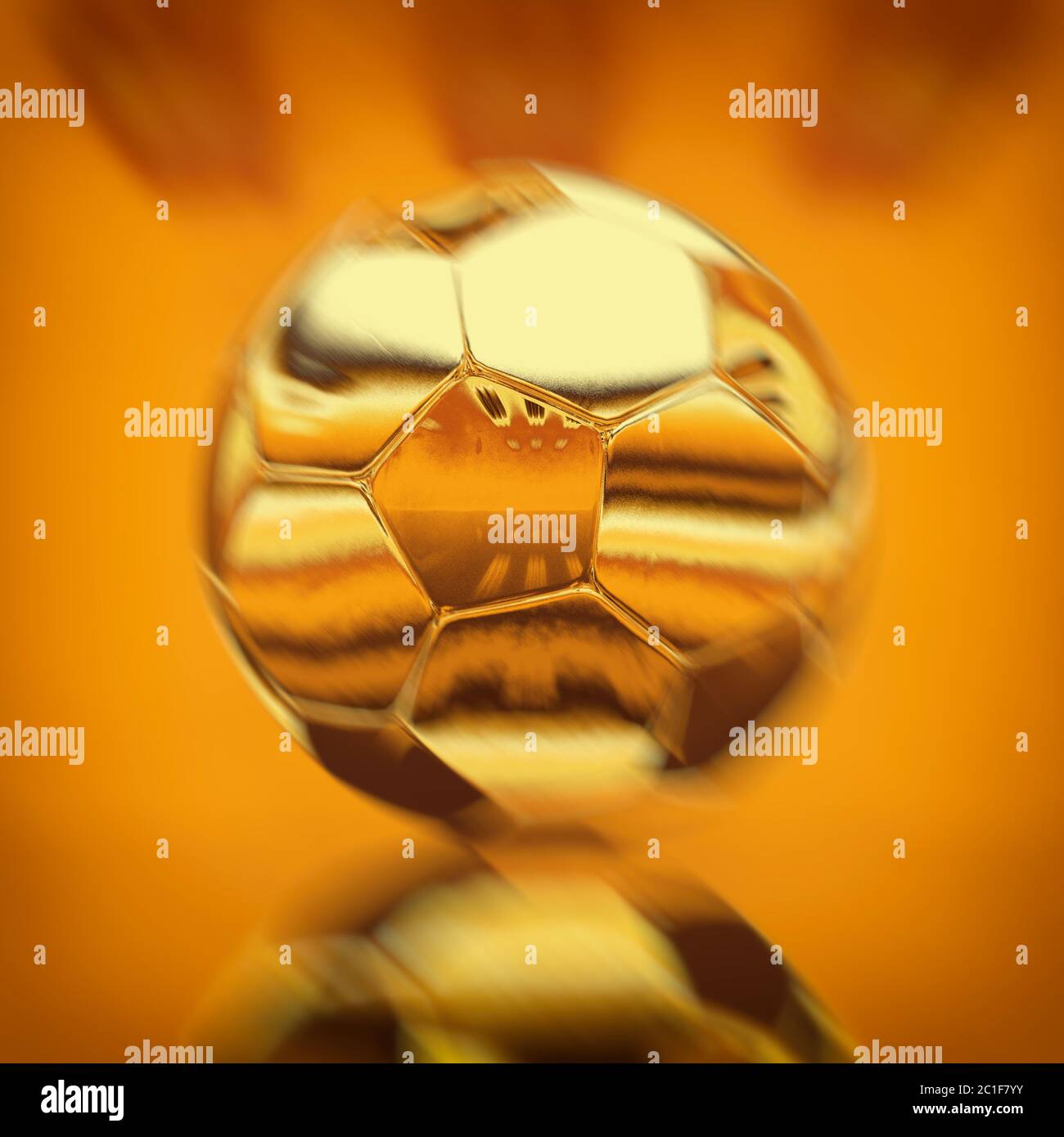 Gold Soccer Ball Illustration Stock Photo - Alamy