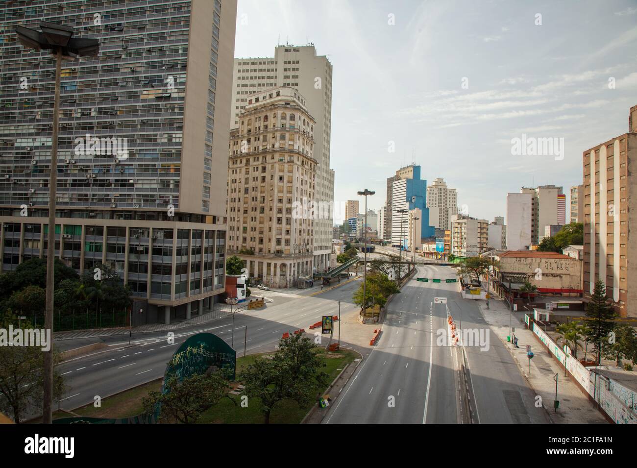 Empty streets in Sao Paulo - Brazil Stock Photo - Alamy