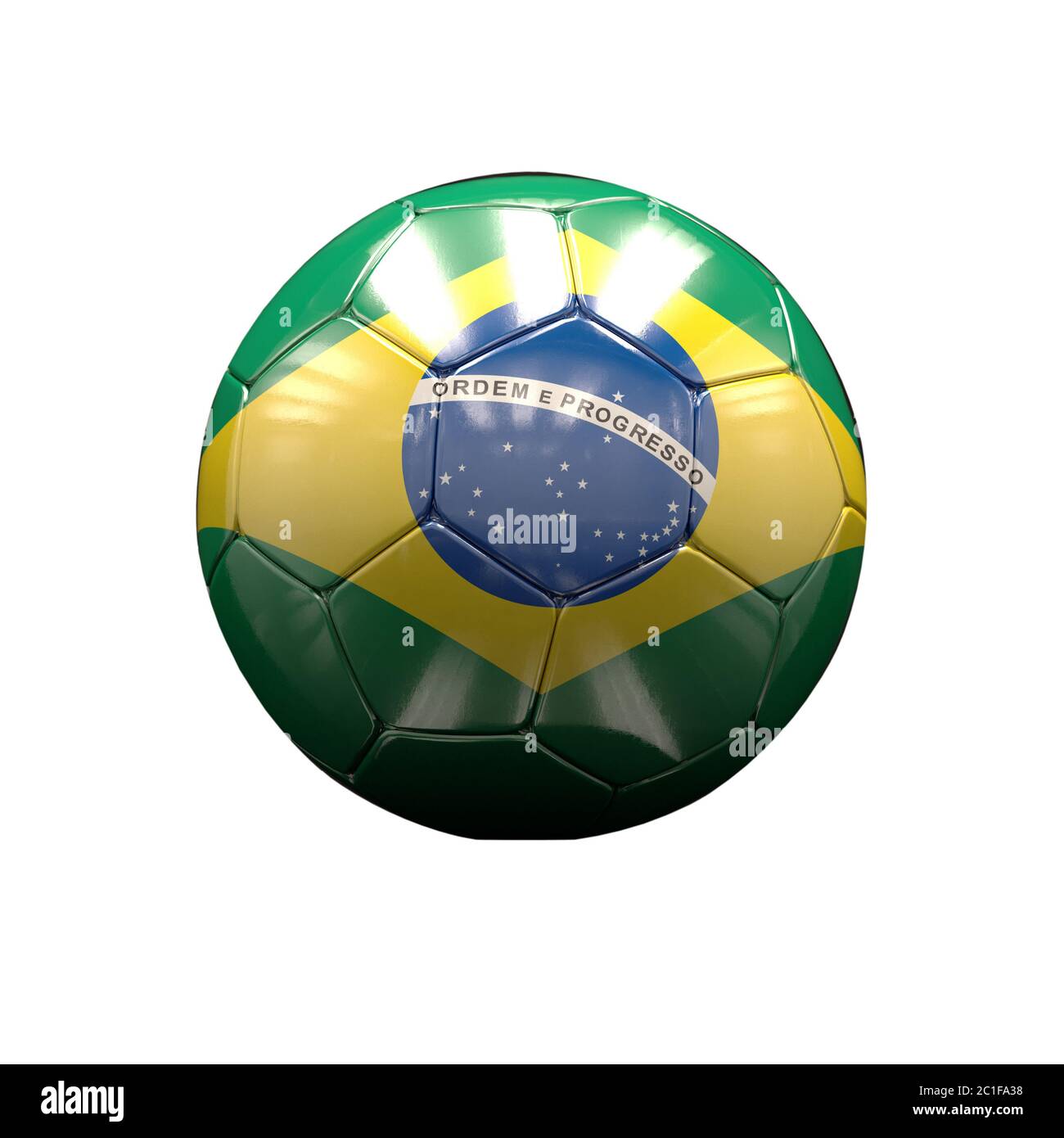 3d Soccer Ball with Brazil Flag Illustration Stock Photo - Alamy