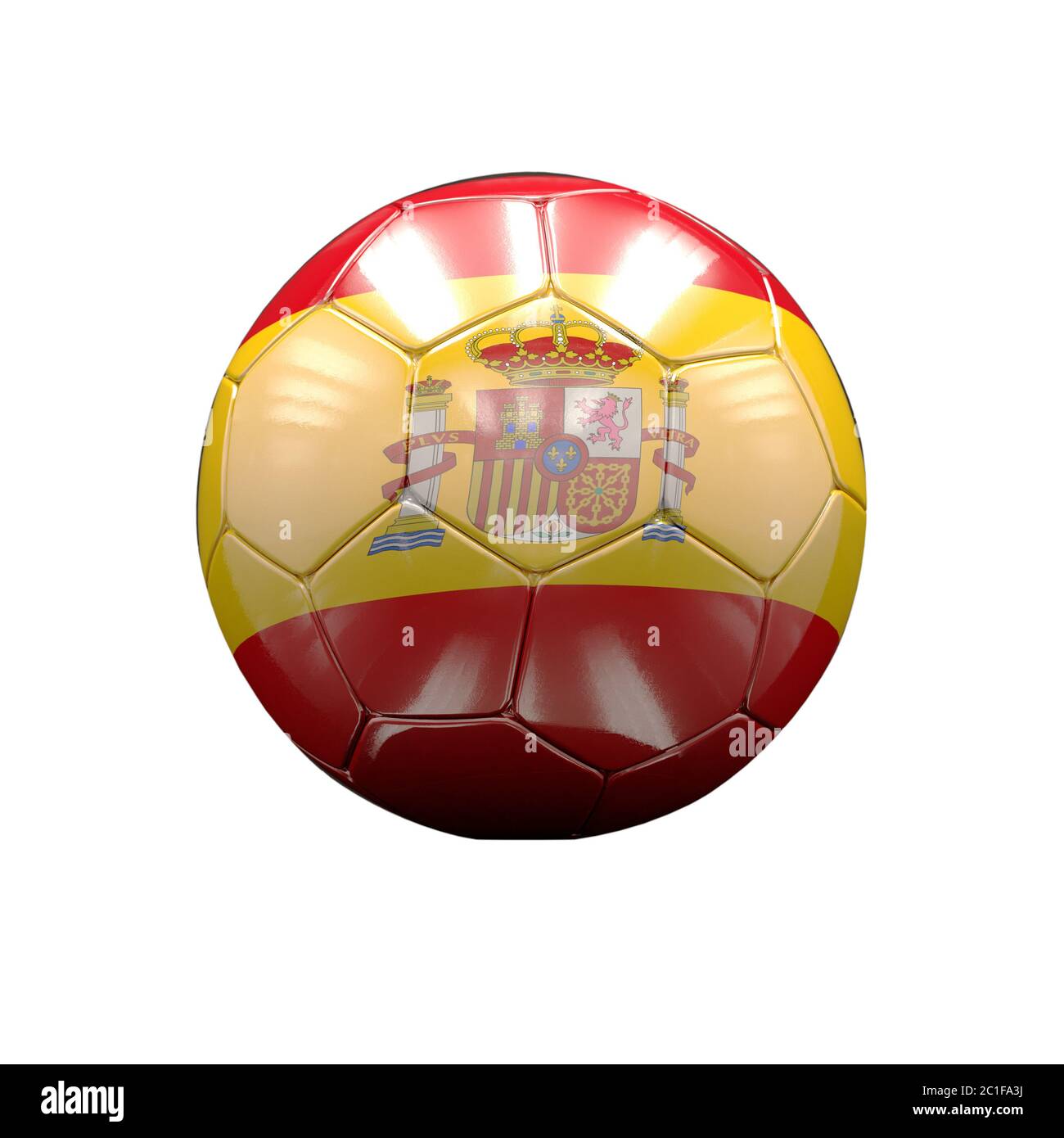 3d Soccer Ball with Spain Flag Illustration Stock Photo - Alamy