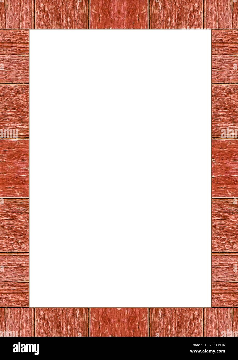 Portrait Background with Wooden Borders Stock Photo - Alamy