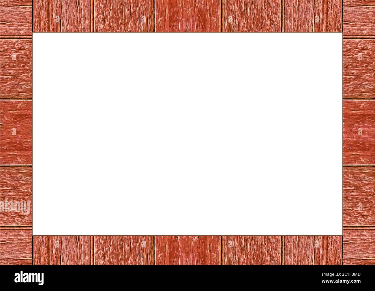 Landscape Background with Wooden Borders Stock Photo - Alamy