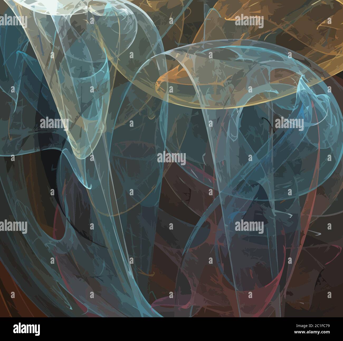 image of one Illustration of digital fractal Stock Photo - Alamy