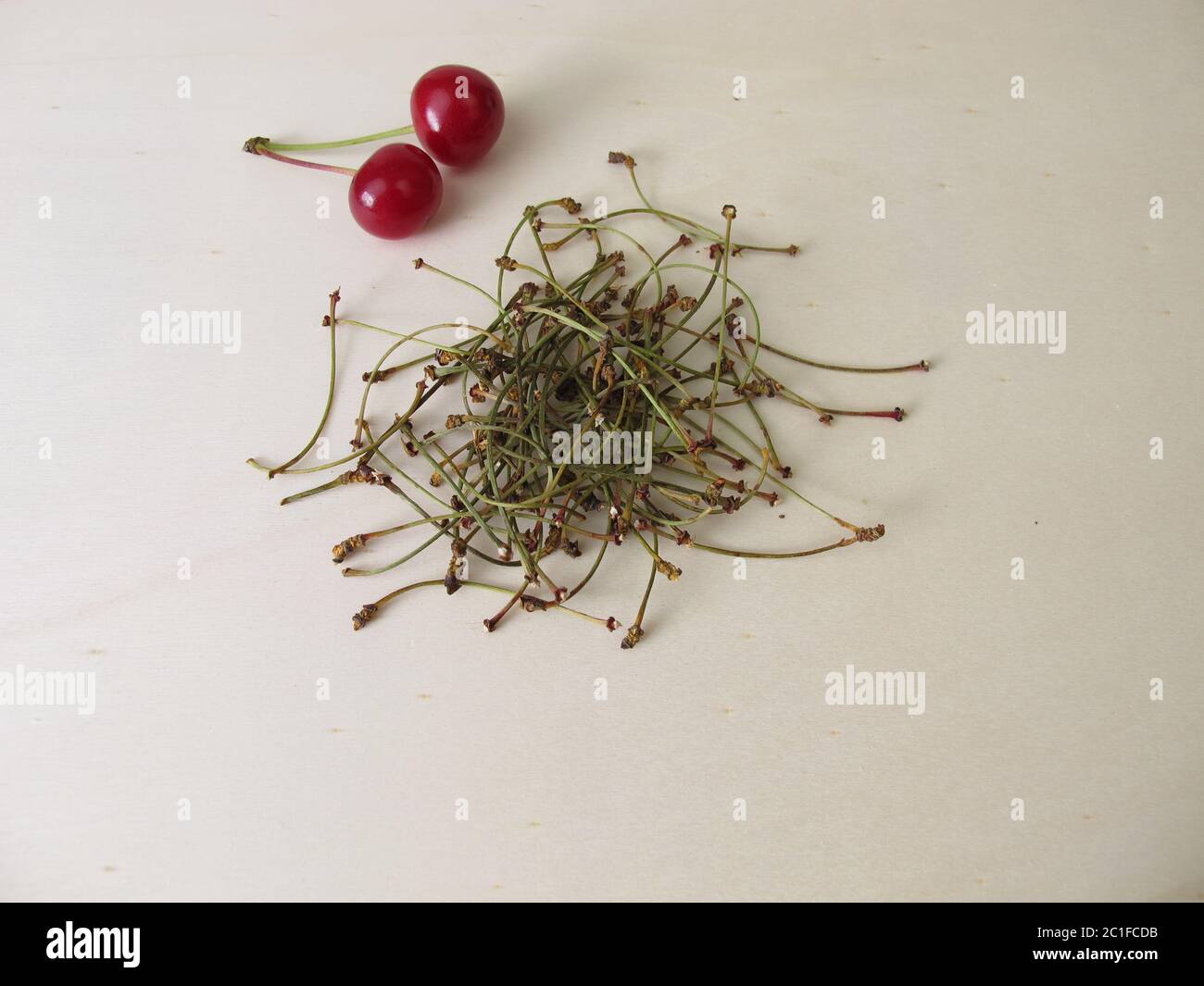 Dried cherry stems Stock Photo - Alamy