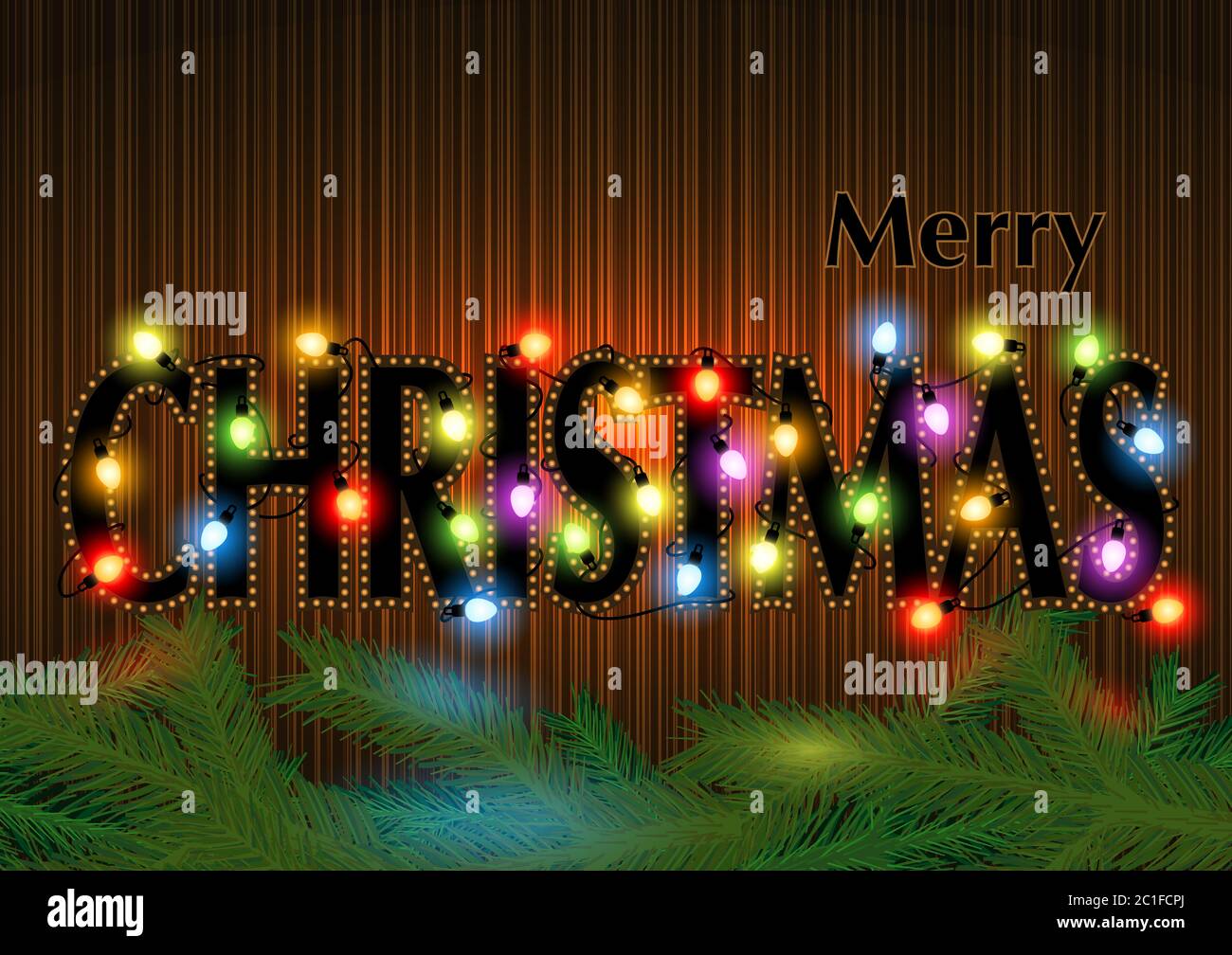Merry christmas vector colorful hi-res stock photography and images - Alamy