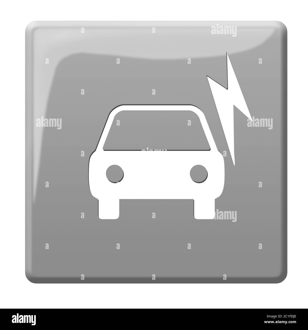 Electro car icon symbol Cut Out Stock Images & Pictures - Alamy