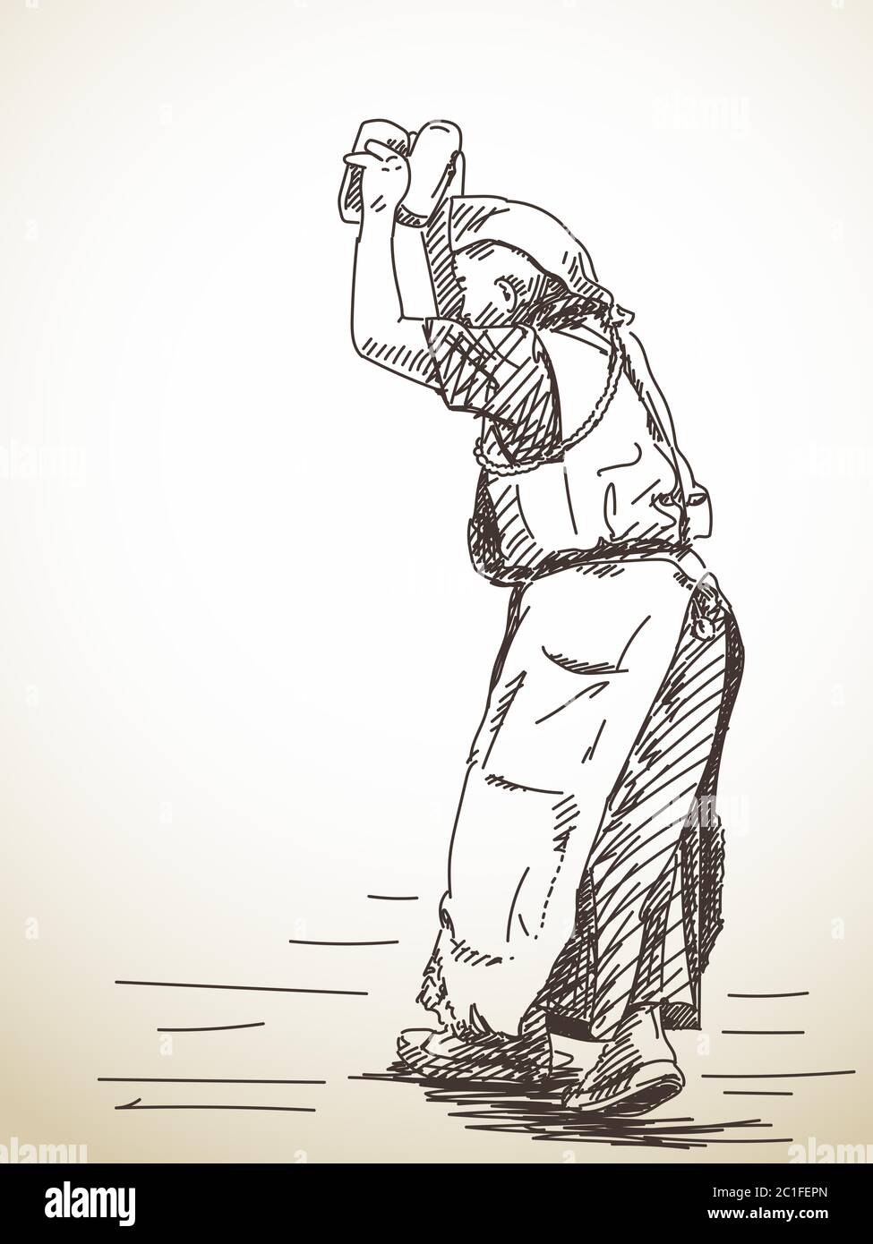 Sketch of praying buddhist man, Hand drawn illustration Stock Vector ...