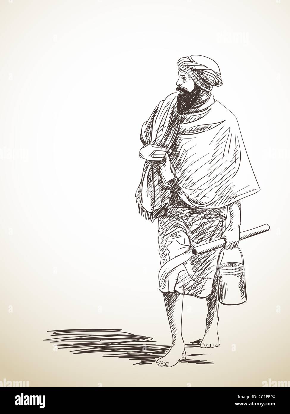 Barefoot Drawings Man