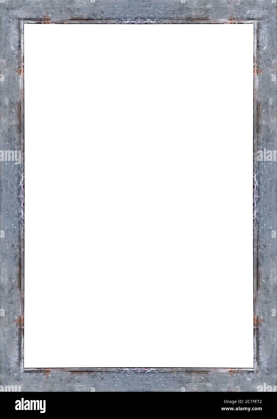 Portrait White Frame with Rustic Borders Stock Photo - Alamy